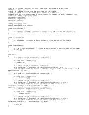 CS4337HW3Question1 Cpp 1 Write Three Functions In C One That Declares A Large Array
