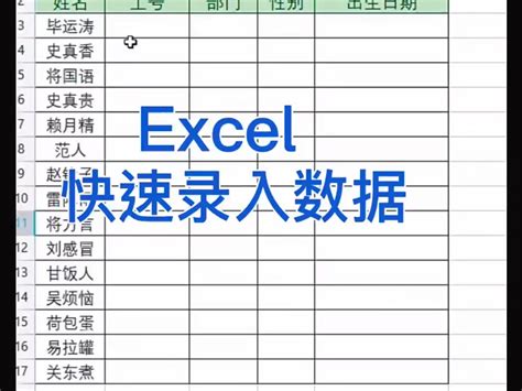 Excel快速录入数据。 Excel Excel技巧 表格办公 Excel技巧学习 Excel技巧学习 哔哩哔哩视频