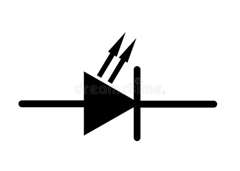 The Electrical Electronic Symbol Of A Light Emitting Diode Led