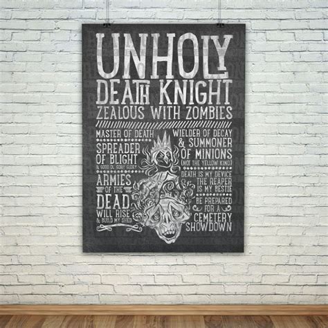 Unholy Death Knight Class Spec Art Poster Realm One