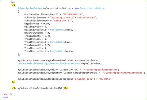 MVC Components Explained Subscription Button