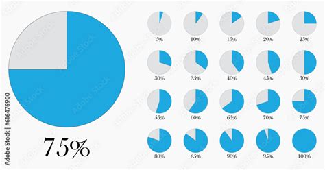 Plakát 20 Set Pie Chart Percentage Graph Design Infographic Vector 3d Pie Chart Colorful