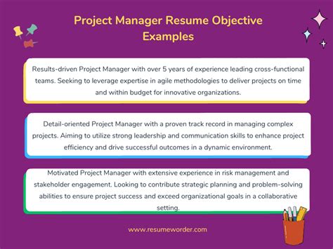 22 Project Manager Resume Objective Examples And Samples Resumeworder