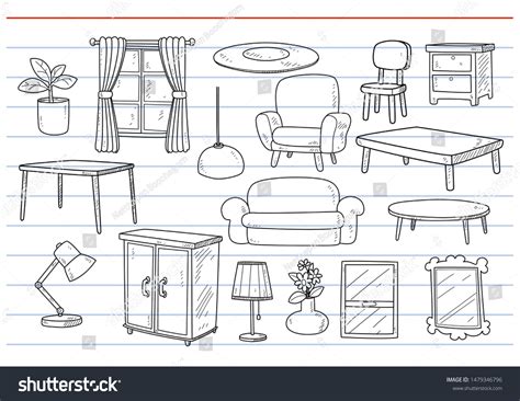 Office Table Doodle Over 7802 Royalty Free Licensable Stock Vectors
