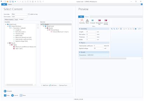 Using Layout Templates For Simulation App Design Comsol Blog
