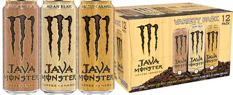Amazon 12 Pack 15 Oz Monster Energy Java Monster Variety Pack 3 Flavors 1660 With