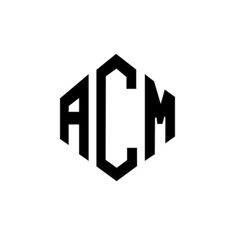 Premium Vector Acm Letter Logo Design With Polygon Shape Acm Polygon And Cube Shape Logo