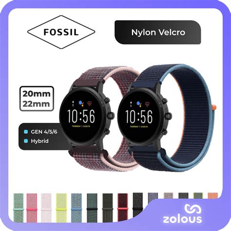 𝟐𝟎 𝐂𝐨𝐥𝐨𝐫𝐬Fossil Smartwatch GEN 4 5 6 Hybrid HR 20mm 22mm Watch Strap Nylon Woven Loop Band