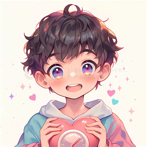 插画ai数字艺术 手绘拿心形闹钟的可爱男孩人物插画 Ai平面元素免费下载png格式2784像素编号70828831 千图网