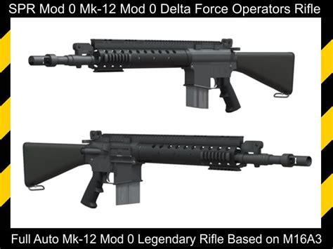 Second Life Marketplace Legendary Delta Force Mk 12 Mod 0 1 H Spr Assault Rifle Scripted