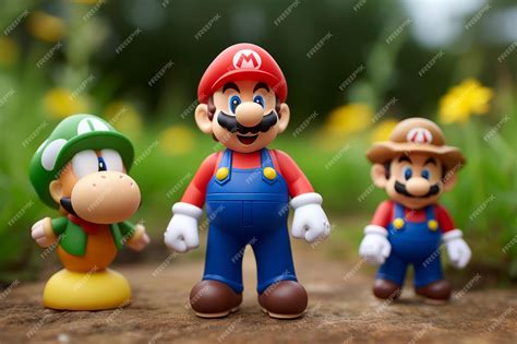 Premium Photo A Captivating Snapshot The Trio Of Super Mario Luigi