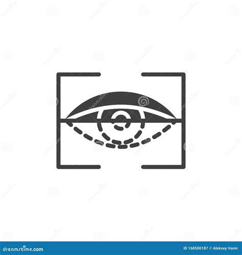 Iris Recognition Biometric Identification Vector Icon Stock Vector Illustration Of Eyeball
