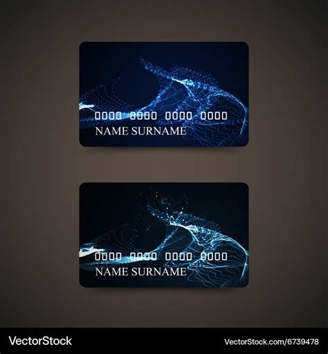 T Or Credit Card Design Template Royalty Free Vector