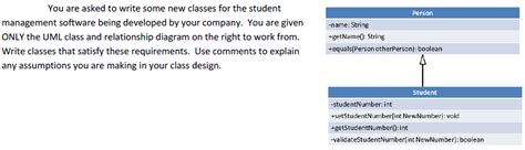 Solved You Are Asked To Write Some New Classes For The St