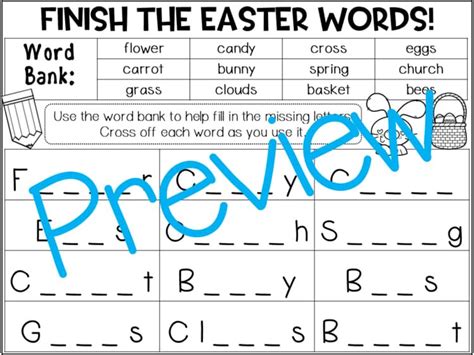 Easter Activities 3rd 4th Grade Easter Packet Writing Bookmark Craft