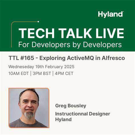 See Tech Talk Live 165 Exploring Activemq In Alfresco At Hyland