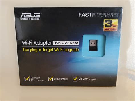 Сетевой адаптер ASUS WiFi USB-AC53 Nano | отзывы