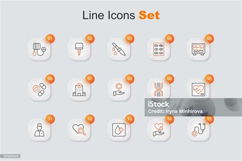 라인 청진기 십자가가 있는 심장 혈액 검사 의료 심장 검사 남성 의사 비율 Dna 기호 및 교차 병원 의료 아이콘을 설정합니다 벡터 1위에 대한 스톡 벡터 아트 및 기타