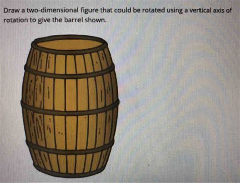 Solved Draw A Two Dimensional Figure That Could Be Rotated Using A Vertical Axis Of Rotation To