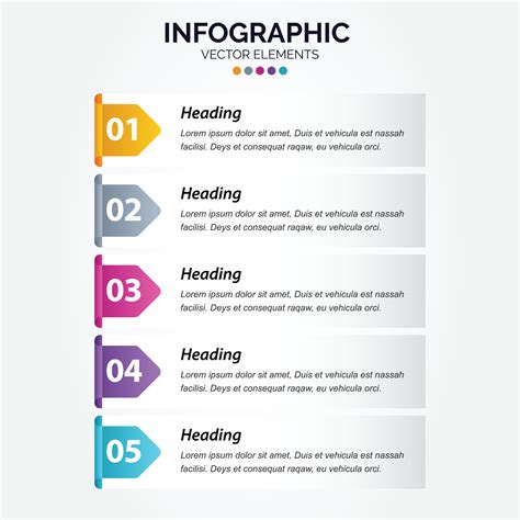 Vector Vertical Infographic Design With Icons 5 Options Or 5 Steps Process Diagram Flow Chart