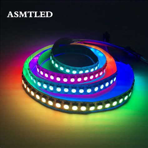 Aliexpress Com Buy Full Color WS2812B LED Strip DC5V Black White PCB SMD 5050 RGB Smart