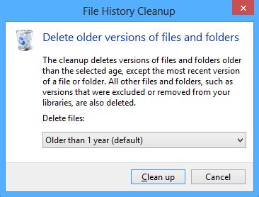 Screenshots Windows 8 File History Updated TechRepublic