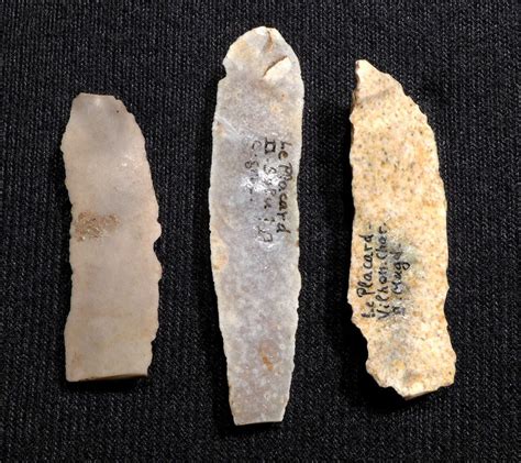 Three Rare Upper Paleolithic Magdalenian Blade Tools From Famous French
