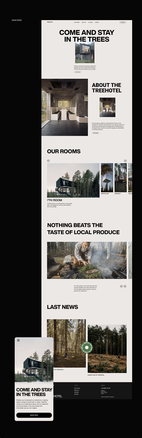 Treehotel Website And Brand Identity Concept On Behance