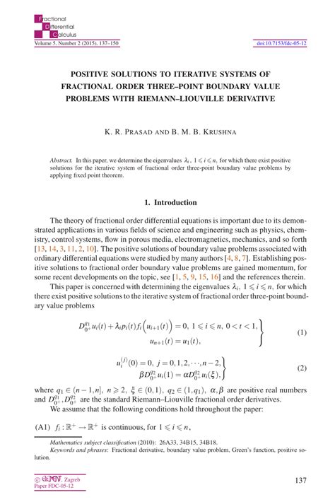 Pdf Positive Solutions To Iterative Systems Of Fractional Order Three