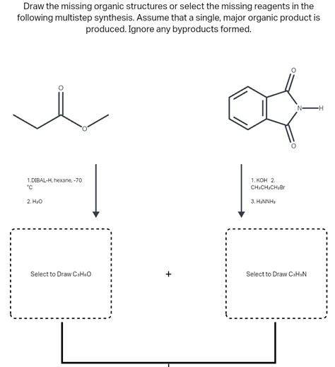 Solved Draw The Missing Organic Structures Or Select The