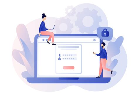 Premium Vector Account Login And Password On Laptop Screen Data