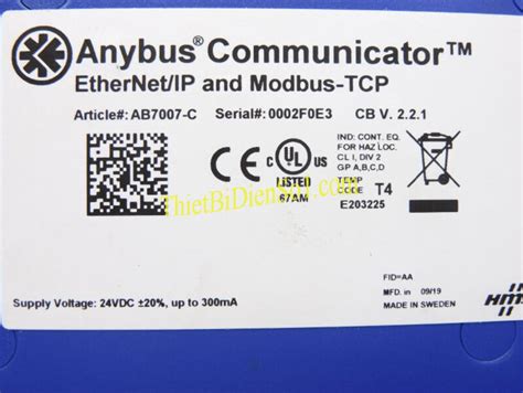 Bộ Chuyển đổi Ethernet Anybus Communicator Ab7007 C Công Ty Thiết Bị Điện Số 1
