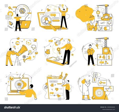 크리에이티브 프로세스 벡터 그림 창의적 운영을 스톡 벡터로열티 프리 2393636445 Shutterstock