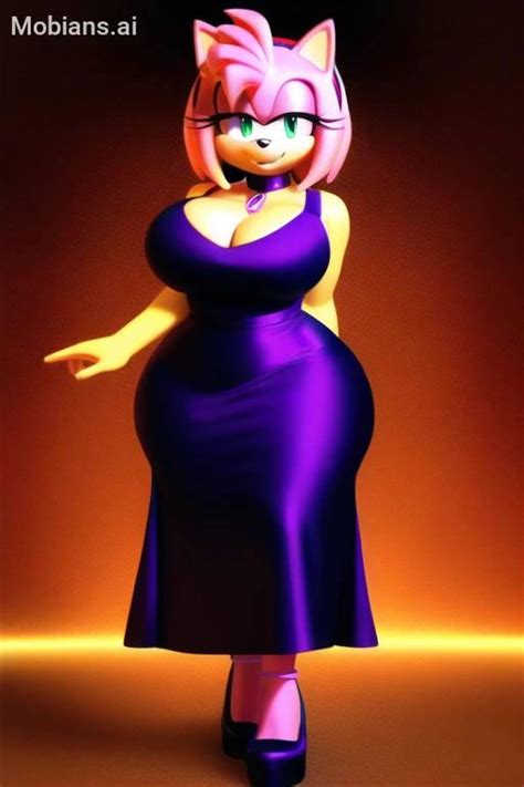 Ai Art Amy Rose In Her Dark Dress 7 By Ax2705 On Deviantart