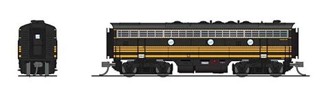 Bli Emd F7b Standard Dc Stealth Denver And Rio Grande Western 5563 3 Stripe Black