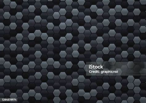 벡터 추상 검정 육각형 배경 A4 사이즈 디자인의 3d 일러스트 0명에 대한 스톡 벡터 아트 및 기타 이미지 0명 금속 기하 도형 Istock