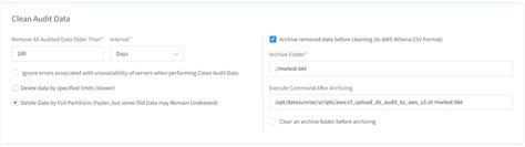 offload the audit data to aws s3 and read it by aws athena