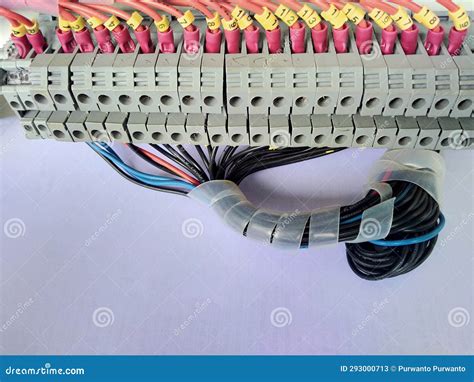 Cables And Cable Connectors For Control Panels 02 Stock Image Image Of Control Connectors