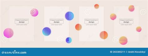 Glassmorphism Set Poster Glassmorphism Style For Business Or Other