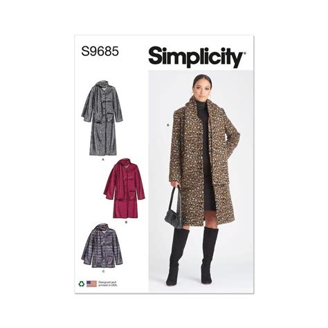 Simplicity S9685 Misses Coat And Jacket Pattern 12 20