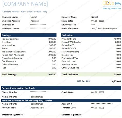 Salary Slip Format In Excel Vsafloor