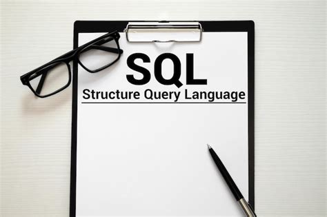 Premium Photo Sql Structured Query Language Written In Notebook On