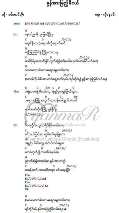 ရန်ခုန်ရလွန်းလို့ ဇော်ပိုင် Lyrics And Chords Intro Songs