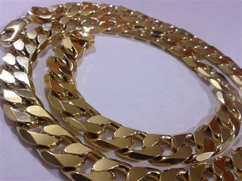 Cadena Gruesa 60cm X 12mm Oro Laminado 18k Incluye Estuche 990 00 En Mercado Libre