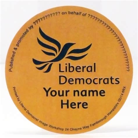 Rosette Centre Lib Dem Personalised Style A Lib Dem Image