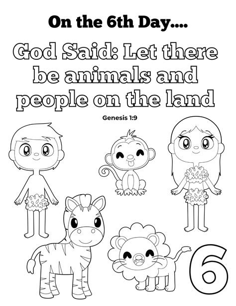 Days Of Creation Coloring Pages