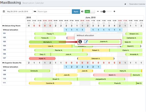 Calendar Functionality Maxibooking