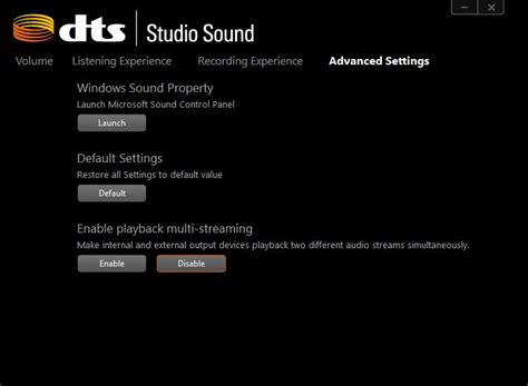 Dts Audio Control Panel Equalizer Settings HP Support OFF