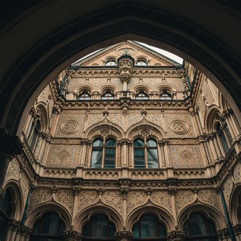 Ornate Architectural Facade With Intricate Patterns And Decorative