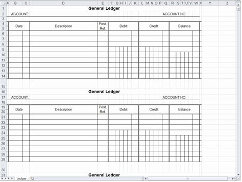 Income Ledger Template